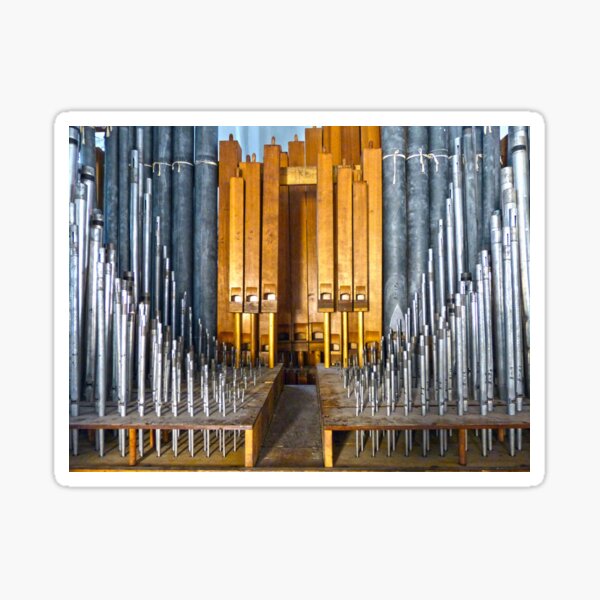 "Massive Pipe Organ Pipes" Sticker for Sale by FrankieCat | Redbubble