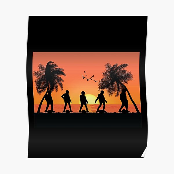 " onewheel artwork flat design landscape sunrise view cute gift for ...