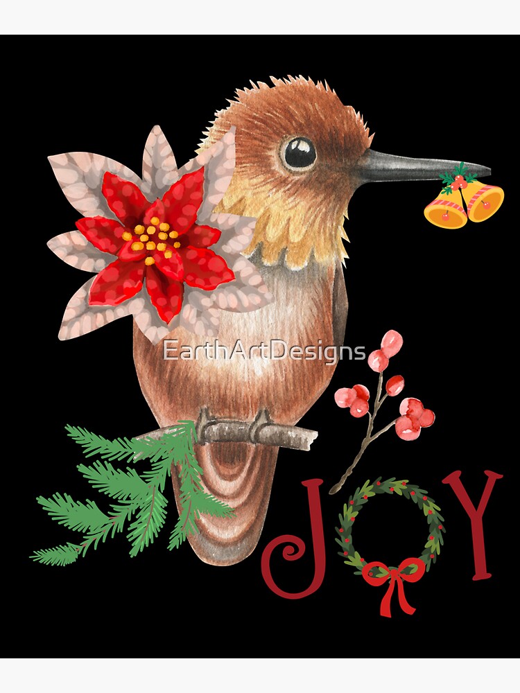 Pegatina «Diseño colorido del ejemplo de la Navidad del colibrí de la ...