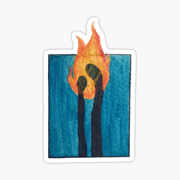 "Fire Matching Couple" Sticker for Sale by JeysArtDesign | Redbubble
