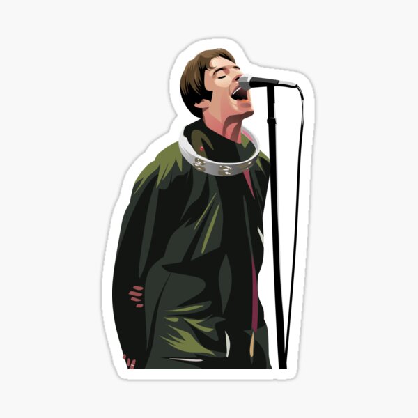 "Liam Gallagher Oasis Artwork" Sticker for Sale by GreenPrintsArt ...