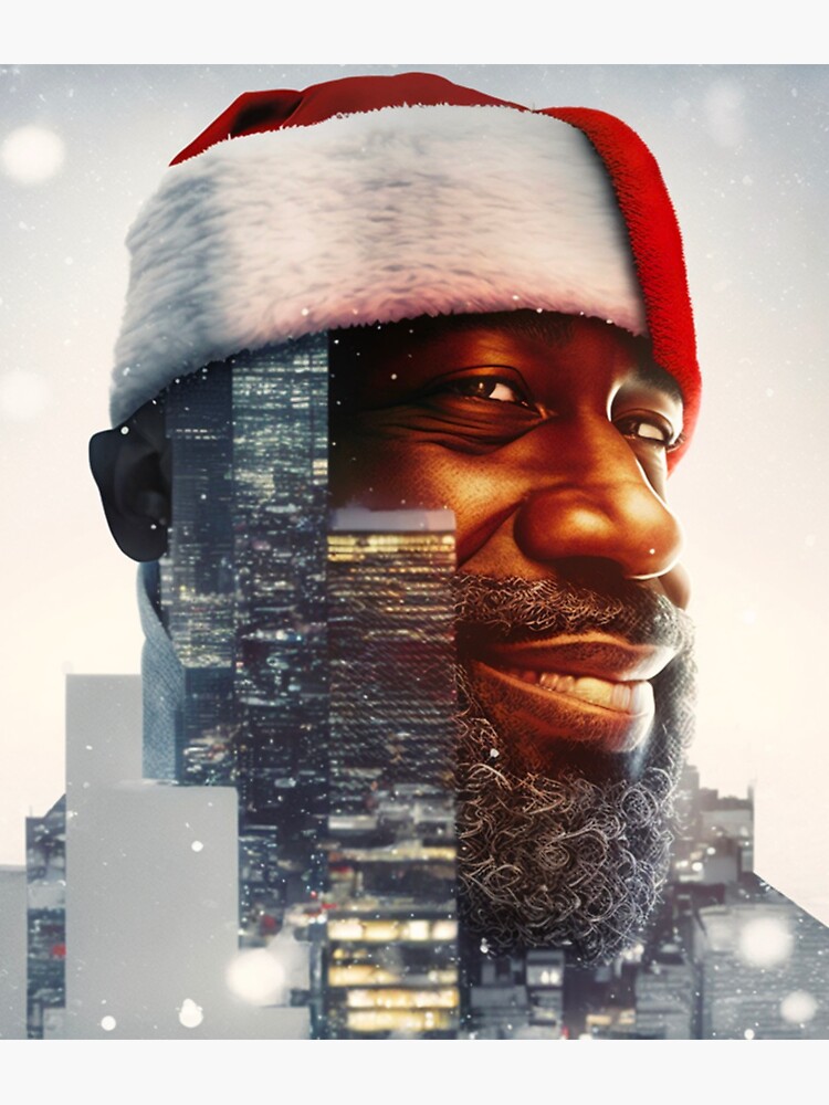 "Santa Claus Go Straight To The Ghetto" Sticker for Sale by ...