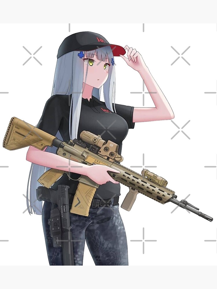 "Anime Girl Gun" Poster for Sale by kittiescuties | Redbubble