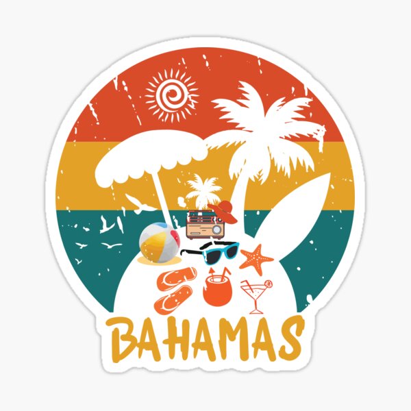 "Bahamas Caribe Exotic Tropical Beach Vacation Matching Trip" Sticker ...