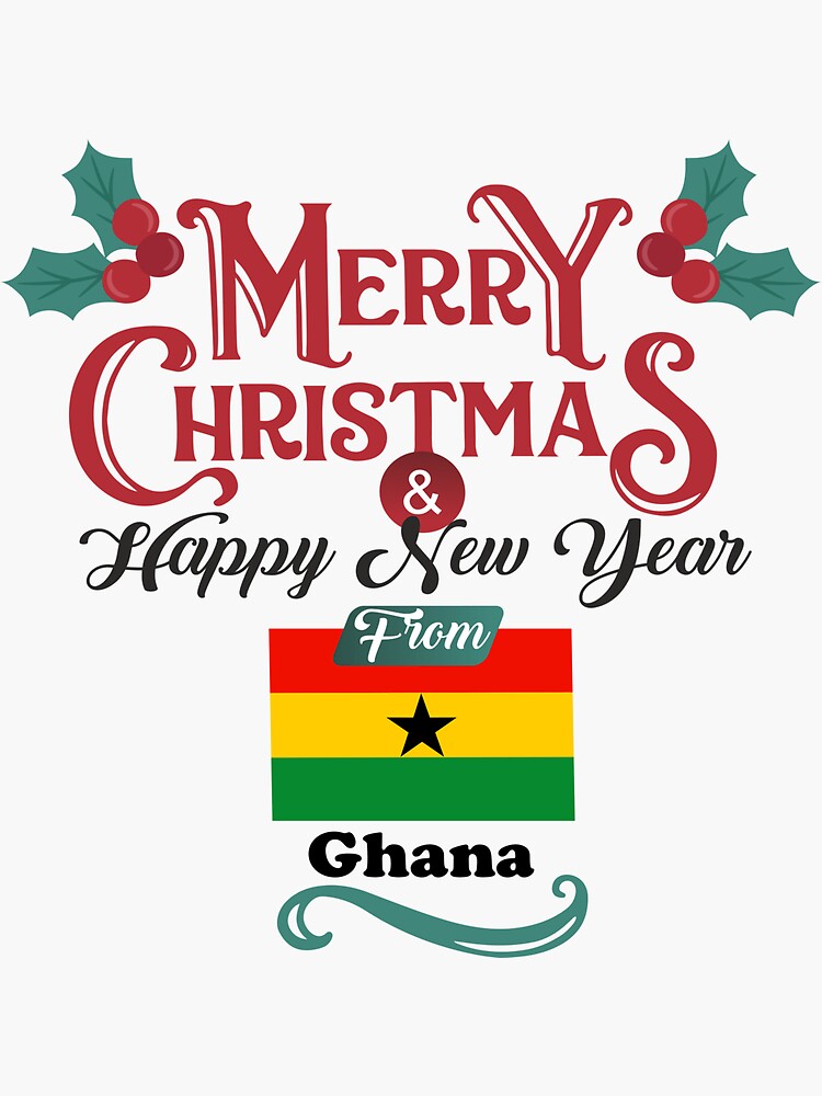 "Merry Christmas from Ghana" Sticker for Sale by frexxx | Redbubble