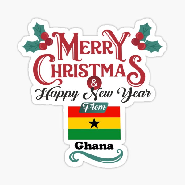 "Merry Christmas from Ghana" Sticker for Sale by frexxx | Redbubble