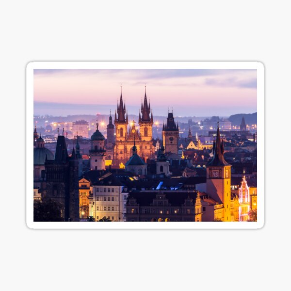 "Prague Cityscape" Sticker for Sale by Aleksander37 | Redbubble