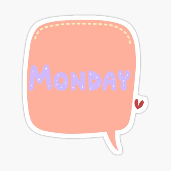 "Monday Cute and aesthetic heart speech bubble illustration love ...
