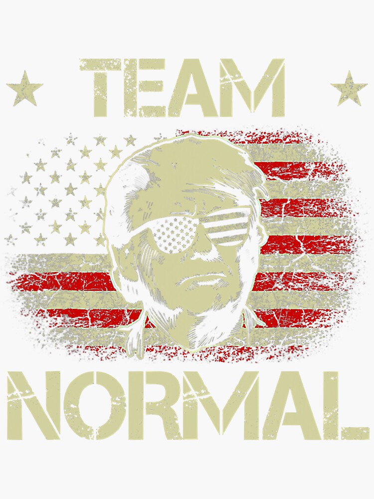 "Team Normal Trump US Political Humor TEAMNORMAL Vintage" Sticker for ...