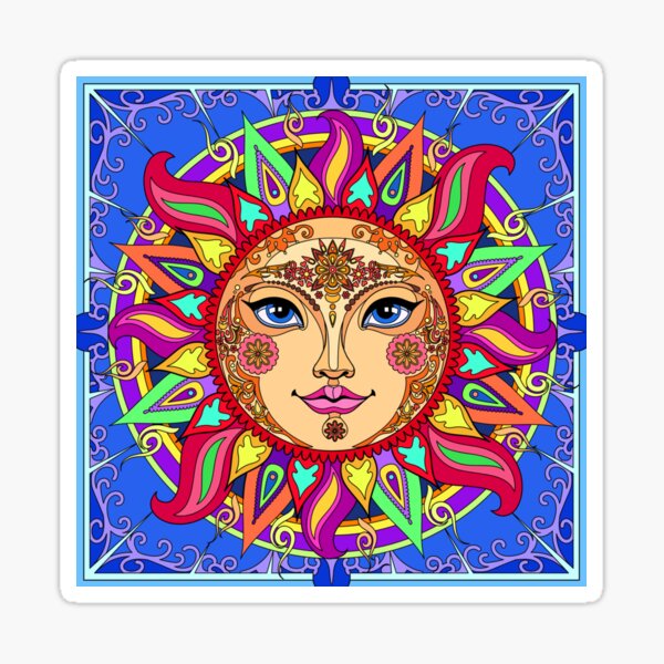 "Sun God" Sticker for Sale by Peachypeculiar | Redbubble
