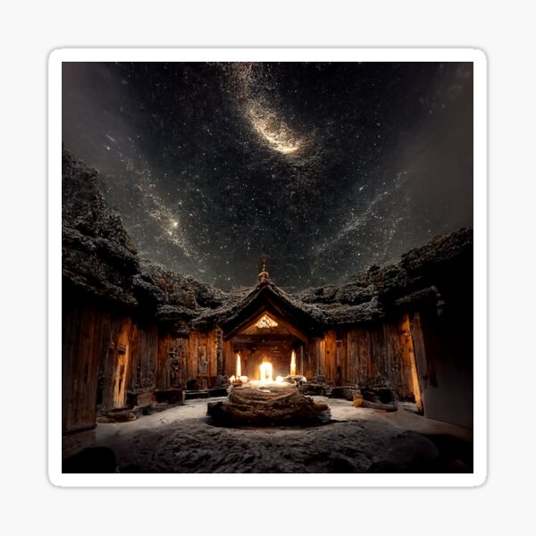 "Christmas Mystical Shrine " Sticker for Sale by InsterDesign | Redbubble