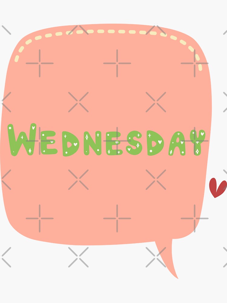 "Wednesday Cute and aesthetic heart speech bubble illustration love ...