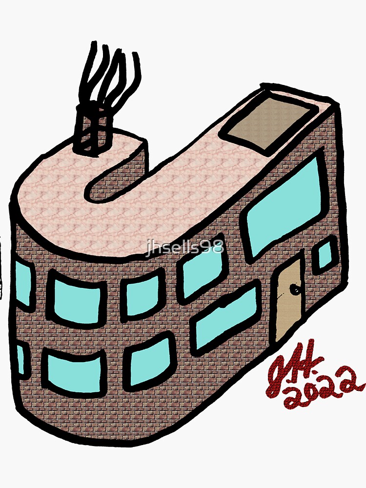 "J Building" Sticker for Sale by jhsells98 | Redbubble