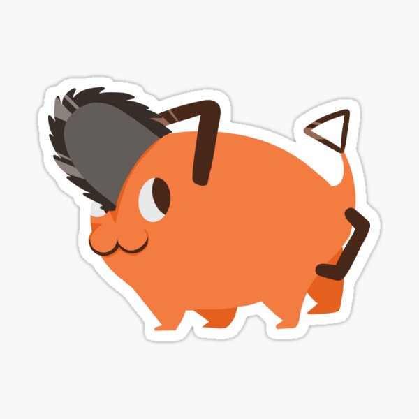 "Pochita " Sticker for Sale by Totallynotfiend | Redbubble