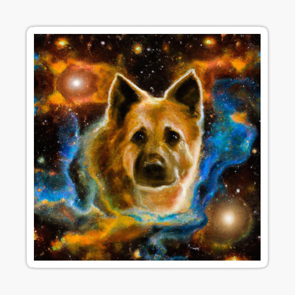 "Space dog" Sticker for Sale by miladin | Redbubble