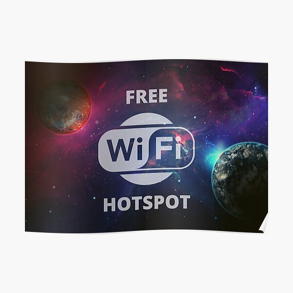 "Free WiFi Hotspot - Free Wi Fi Poster - Utility Wall Art " Poster for ...