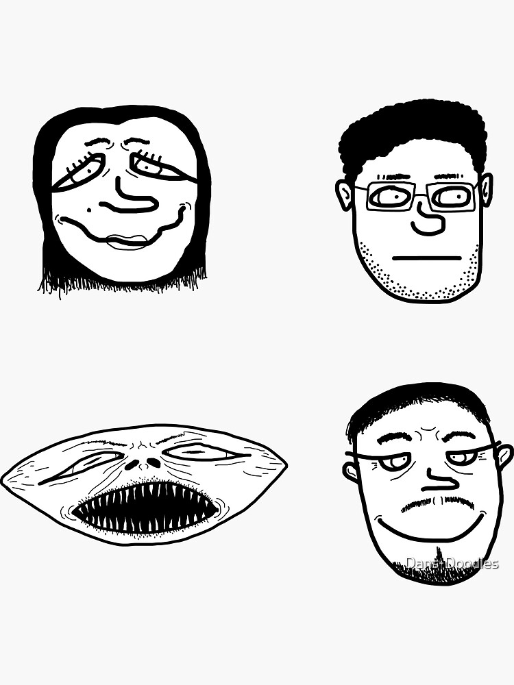 "Face sticker pack 2" Sticker for Sale by Dans-Doodles | Redbubble