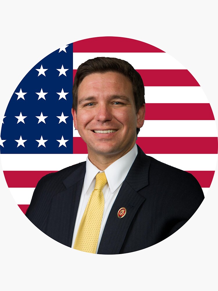 "Ron DeSantis American Flag" Sticker for Sale by PoliVault | Redbubble