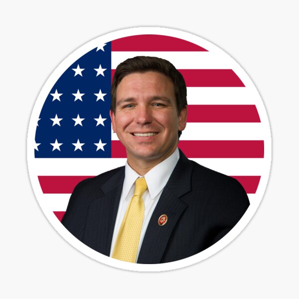 "Ron DeSantis American Flag" Sticker for Sale by PoliVault | Redbubble