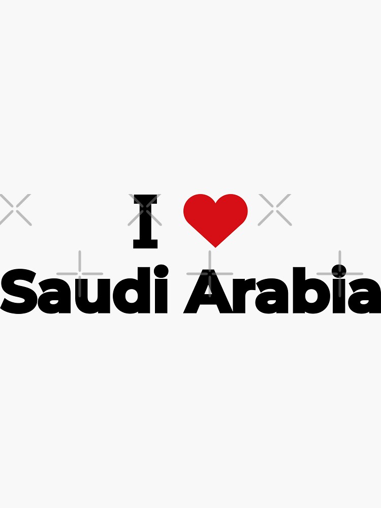 "I love Saudi Arabia" Sticker for Sale by Moyanana | Redbubble
