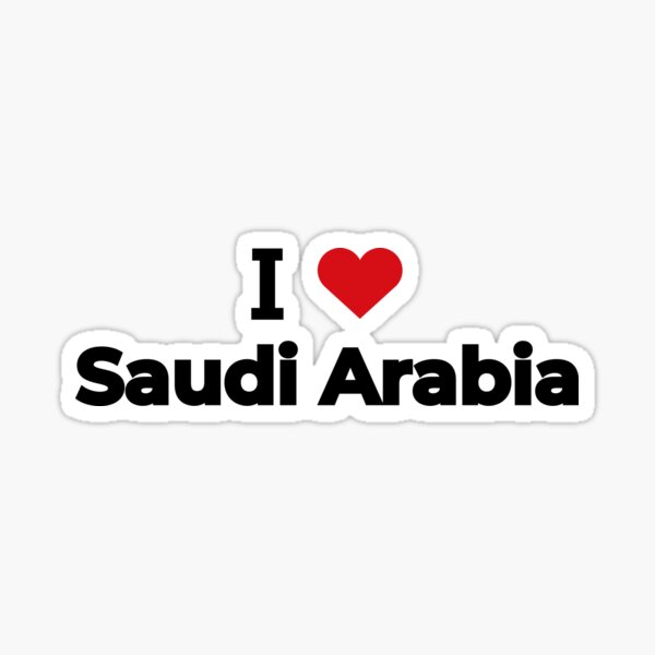 "I love Saudi Arabia" Sticker for Sale by Moyanana | Redbubble