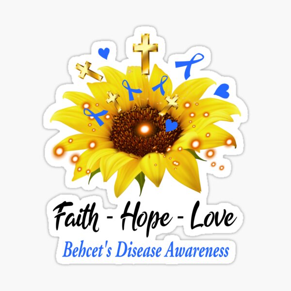 "Behcet's Disease Awareness - FAITH HOPE LOVE" Sticker for Sale by ...