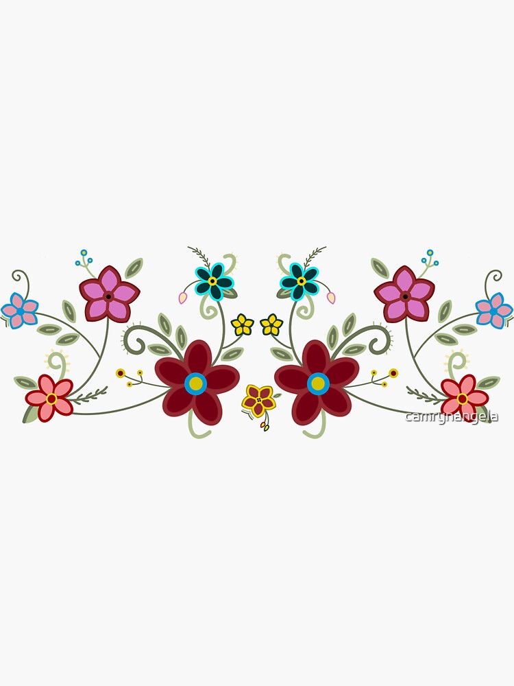 "Métis Flower Design" Sticker for Sale by camrynangela | Redbubble