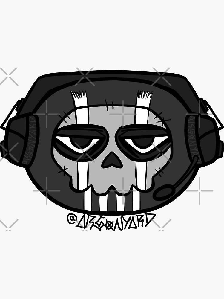 "Ghost from Call of Duty game" Sticker by ARSONYARD | Redbubble