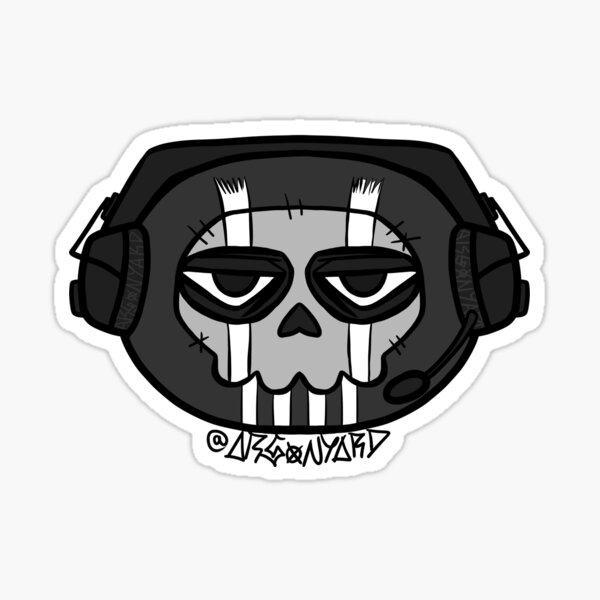 "Ghost from Call of Duty game" Sticker by ARSONYARD | Redbubble