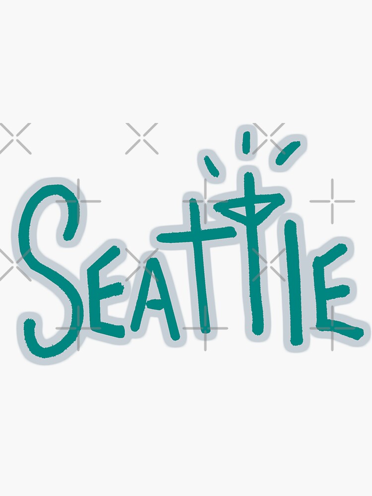 "Seattle Baseball Text" Sticker for Sale by LockedUp | Redbubble