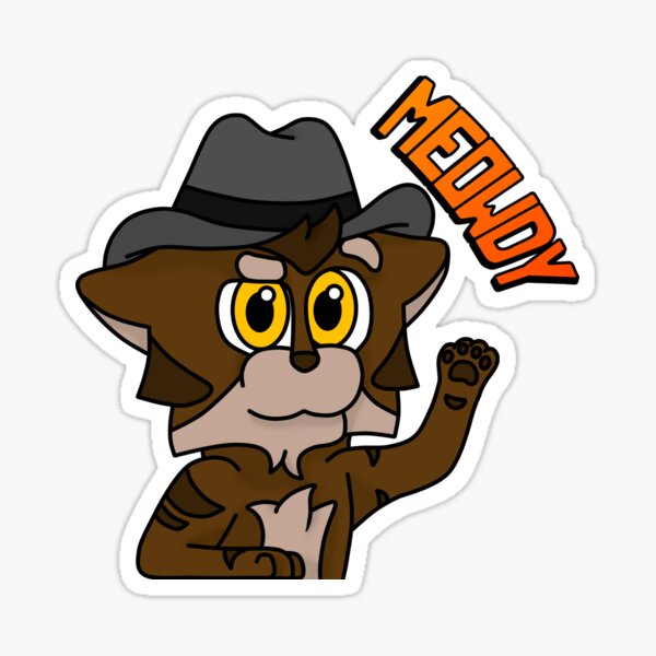 "Meowdy" Sticker for Sale by CamdenAKAIce | Redbubble