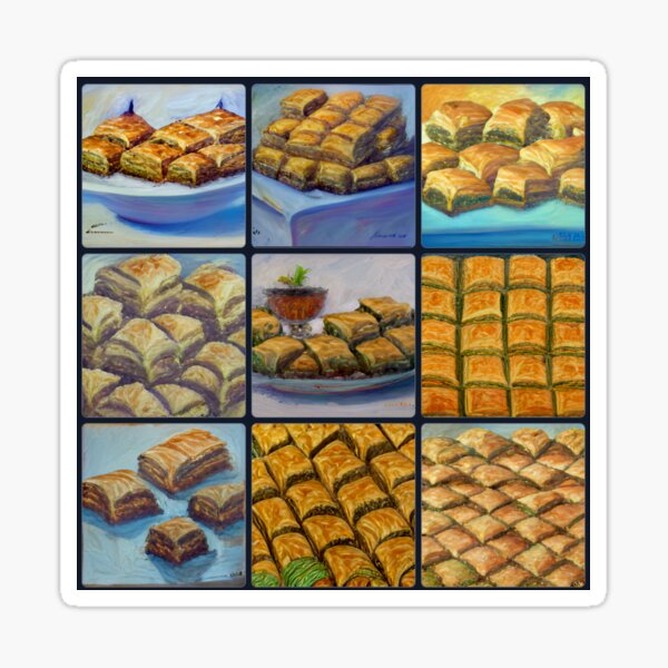 "Baklava art " Sticker for Sale by CinderPress | Redbubble