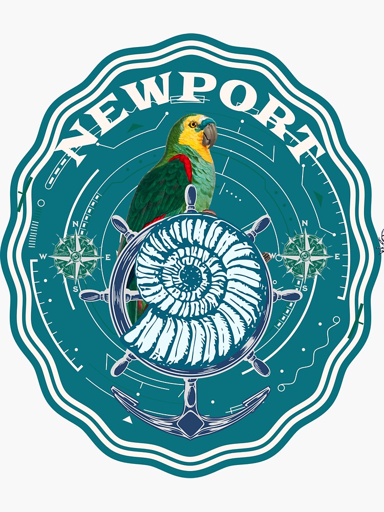 "Newport Rhode Island Parrot" Sticker for Sale by Destination88 | Redbubble