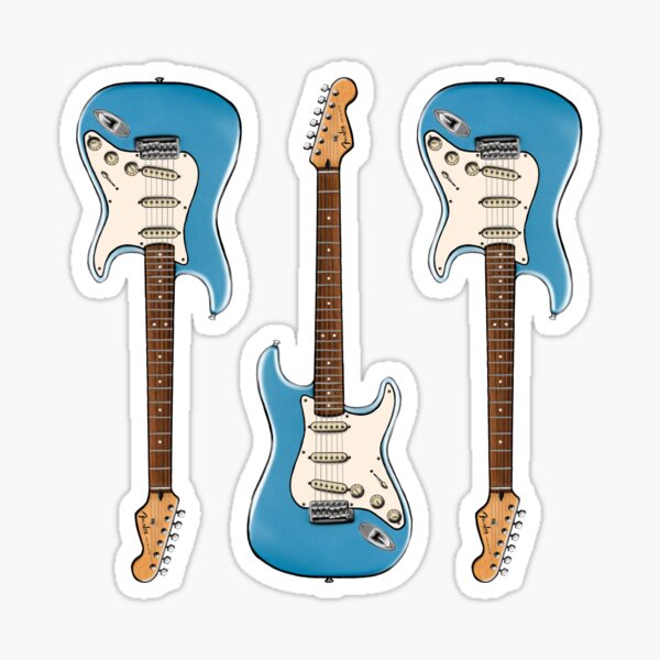 "Triple Opal Spark Stratocaster" Sticker for Sale by cgcampos | Redbubble