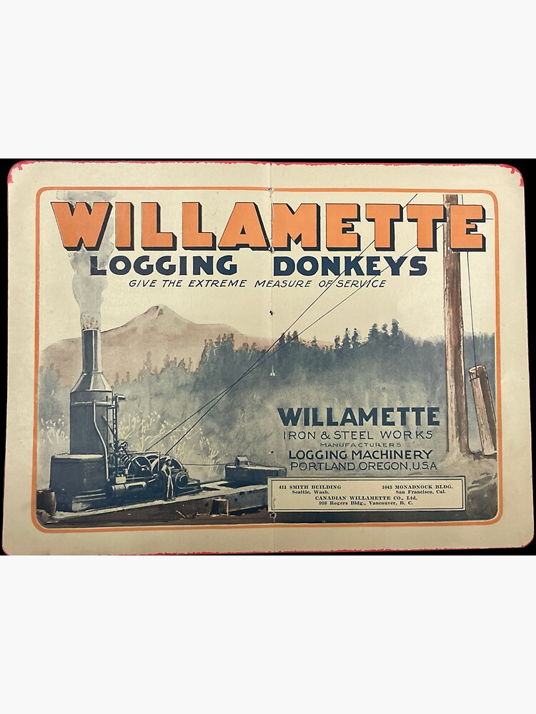 "Vintage Willamette Logging Donkeys " Sticker for Sale by ...