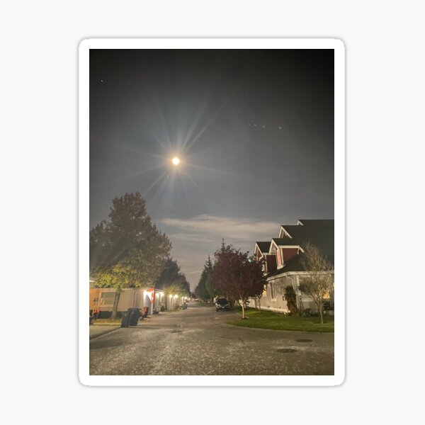 "Full moon " Sticker for Sale by Sunriseeee | Redbubble