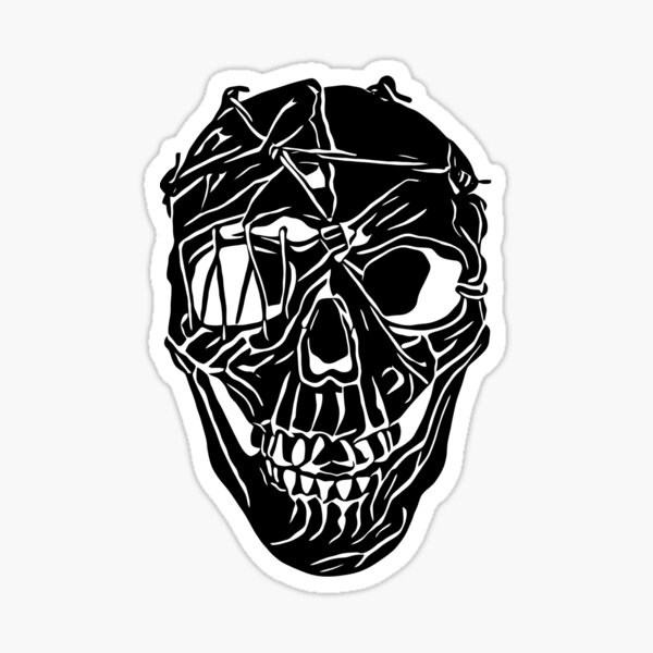 "Black Skull" Sticker for Sale by Parallello | Redbubble