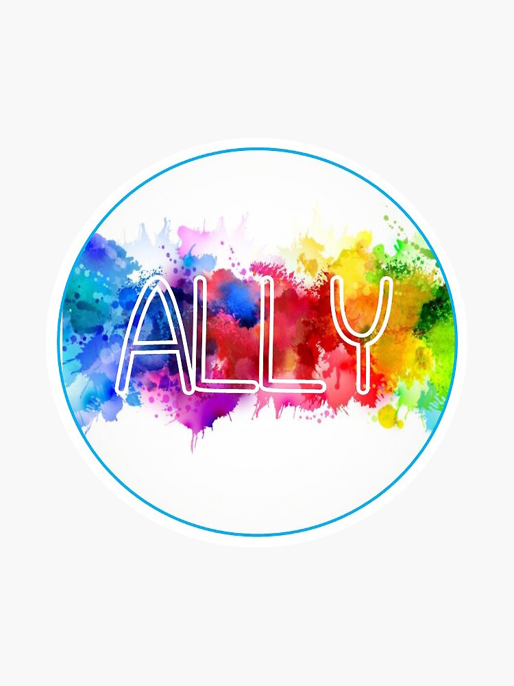 "Ally" Sticker for Sale by happyk8e | Redbubble