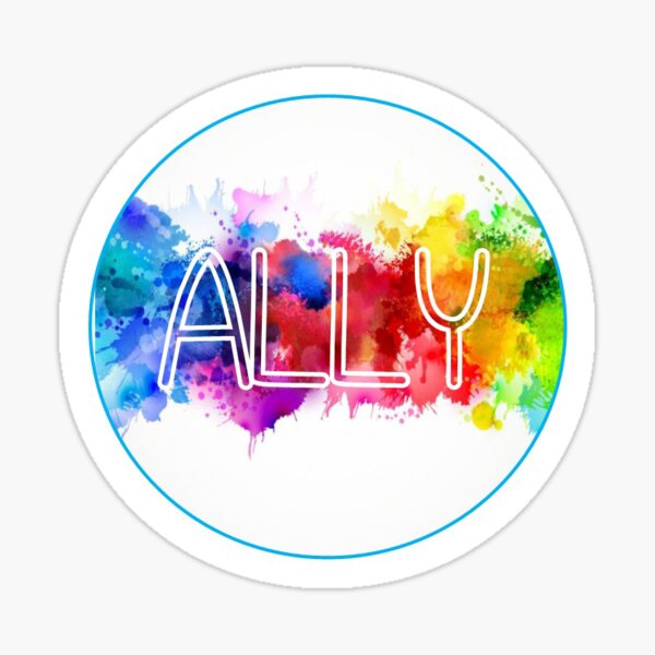 "Ally" Sticker for Sale by happyk8e | Redbubble