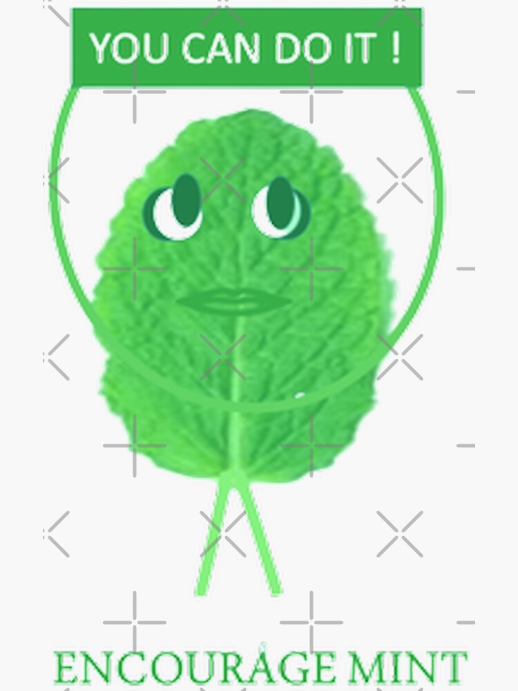 "Encourage Mint" Sticker for Sale by allstars007 | Redbubble
