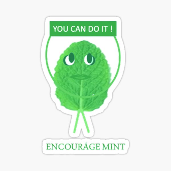 "Encourage Mint" Sticker for Sale by allstars007 | Redbubble