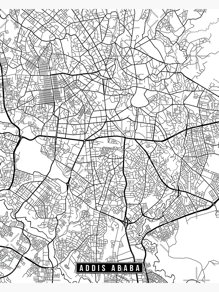 Large Detailed Roads Map Of Addis Ababa City Addis Ababa City Large