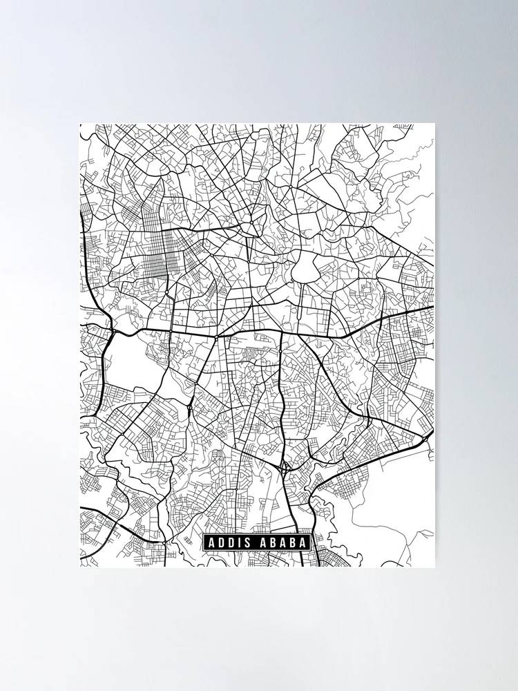 Large Detailed Roads Map Of Addis Ababa City Addis Ababa City Large