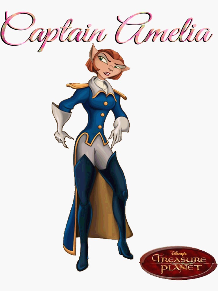 "Captain Amelia " Sticker for Sale by ZoieMarksPhD | Redbubble