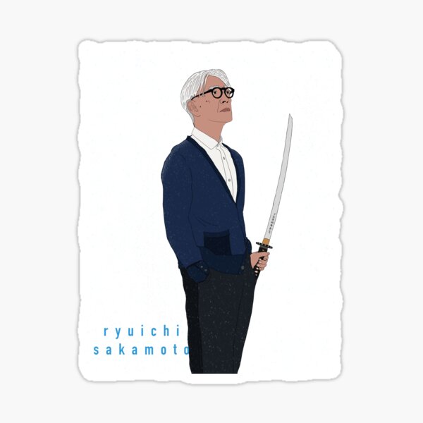 "Ryuichi Sakamoto Art" Sticker for Sale by brosenberg11 | Redbubble