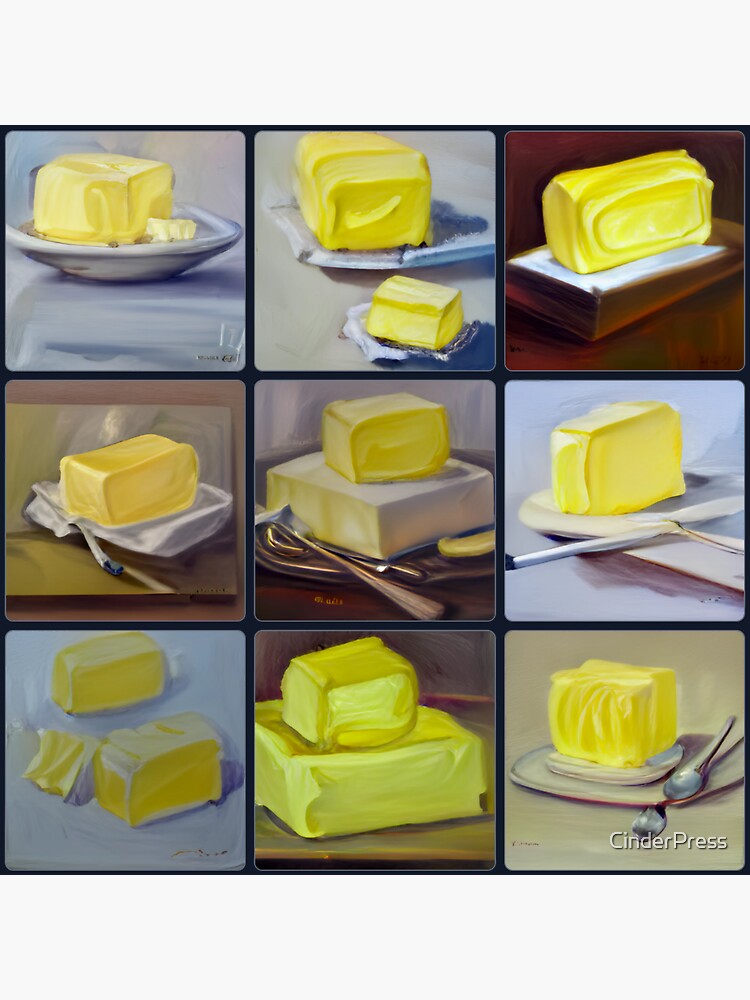 "Butter art" Sticker for Sale by CinderPress | Redbubble