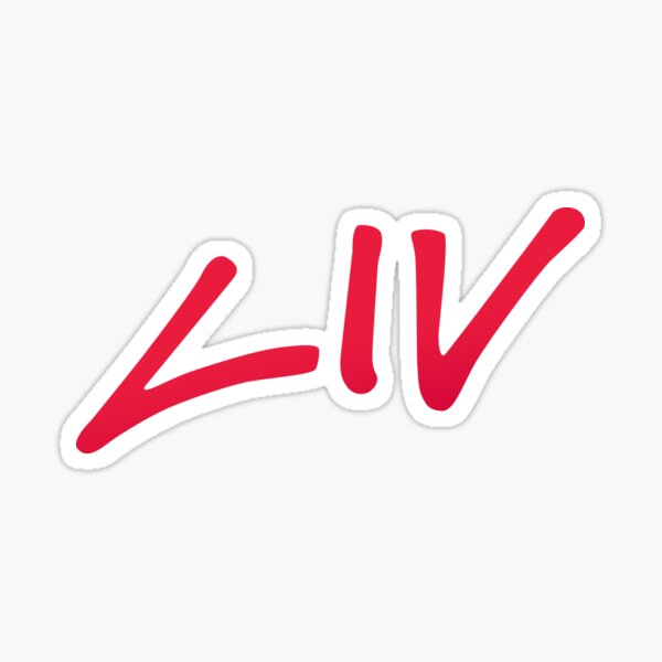 "LIV (red)" Sticker for Sale by sarascoprox | Redbubble