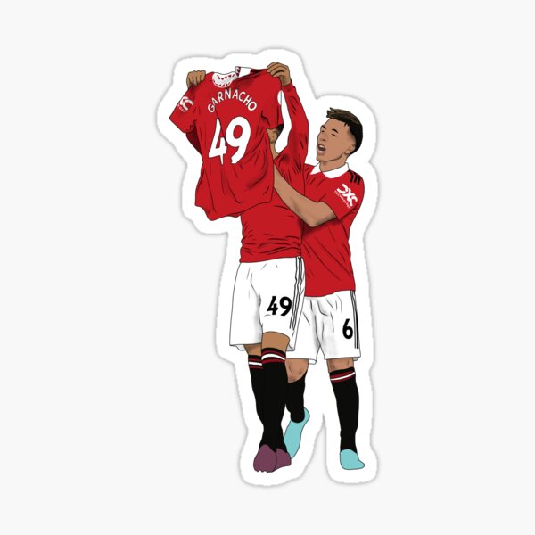 "Alejandro Garnacho Shirt Goal Celebration " Sticker for Sale by ...