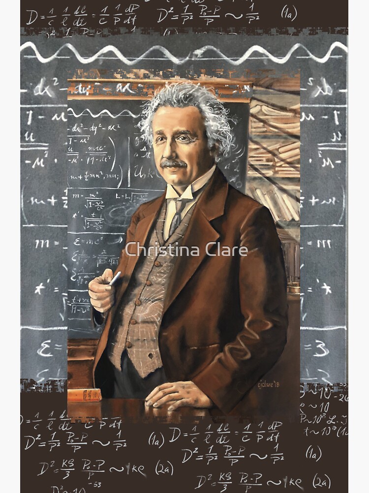"Einstein’s Theory" Sticker for Sale by Christina Clare | Redbubble