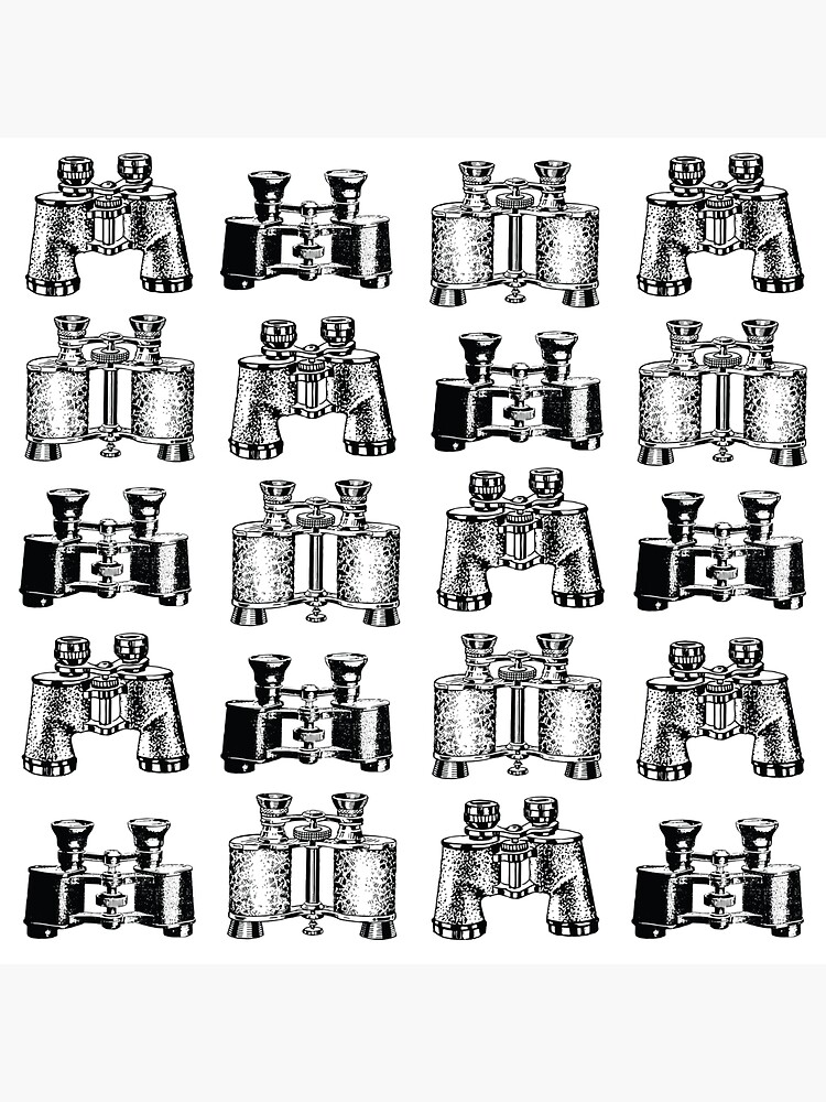 "Binocular Pattern - Black & White" Sticker for Sale by Sarah-Leonard ...